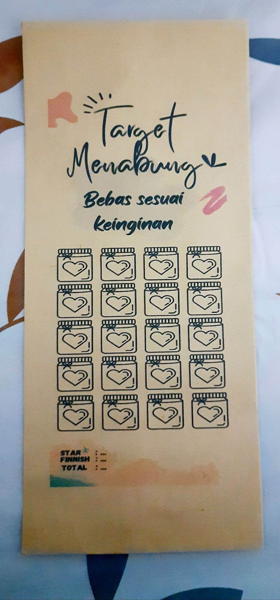 10pcs (PART1) Amplop Tabungan Amplop Target Saving Challenge | Lazada Indonesia