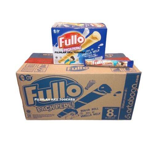 1 DUS FULLO WAFER ROLLS RASA COKLAT | VANILLA ISI 6 BOX X 24 PCS X 9 GR ...