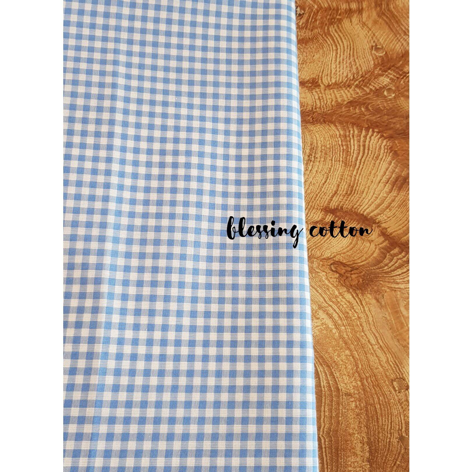 Kain Poly Katun Motif Gingham Kotak PE003 [Min. Pembelian 1 Meter ...