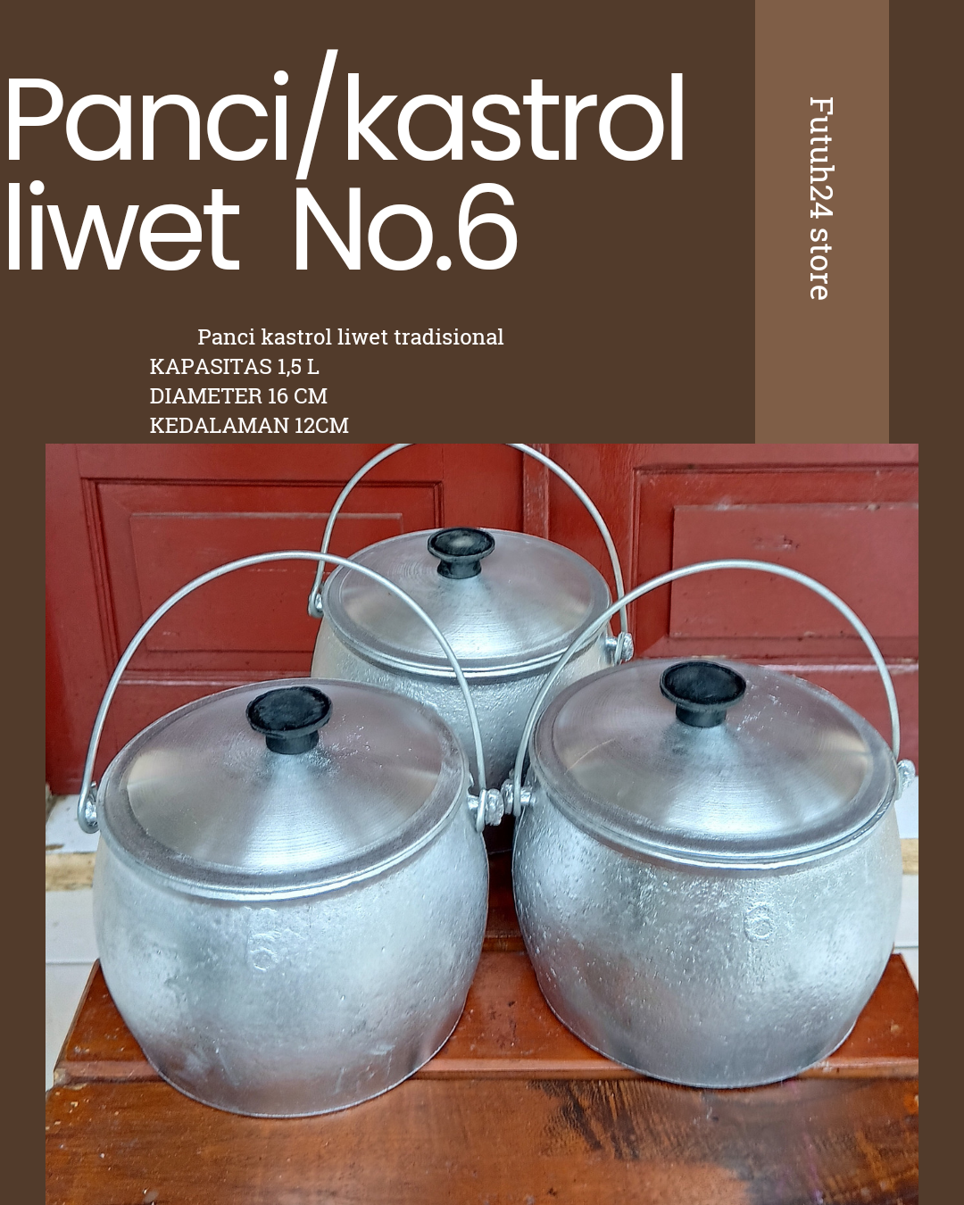 Kastrol Panci liwet Kastrol tradisional No.6 alumunium tebal | Lazada ...