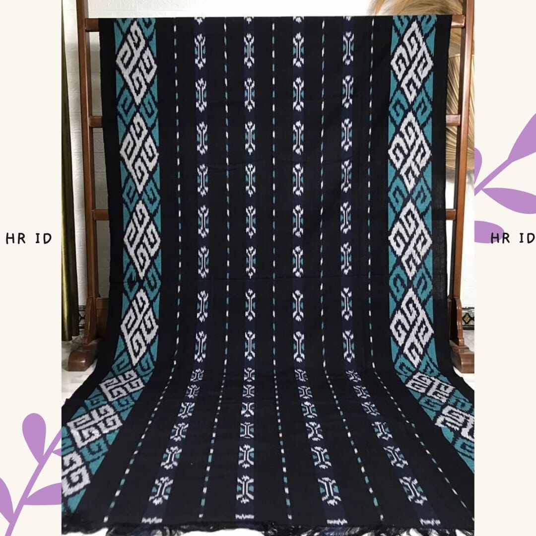 Kain Tenun Troso Jepara Warna Hitam mix Tosca Terlaris Kain batik tenun etnik adat tradisional ...