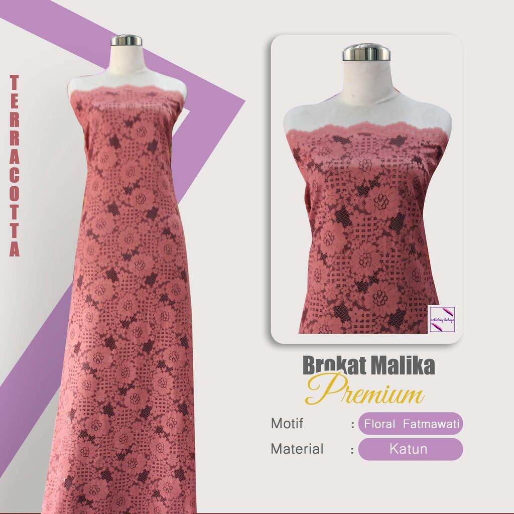 Bakal Kain Kebaya Brokat Meteran Brokat katun Malika | Lazada Indonesia