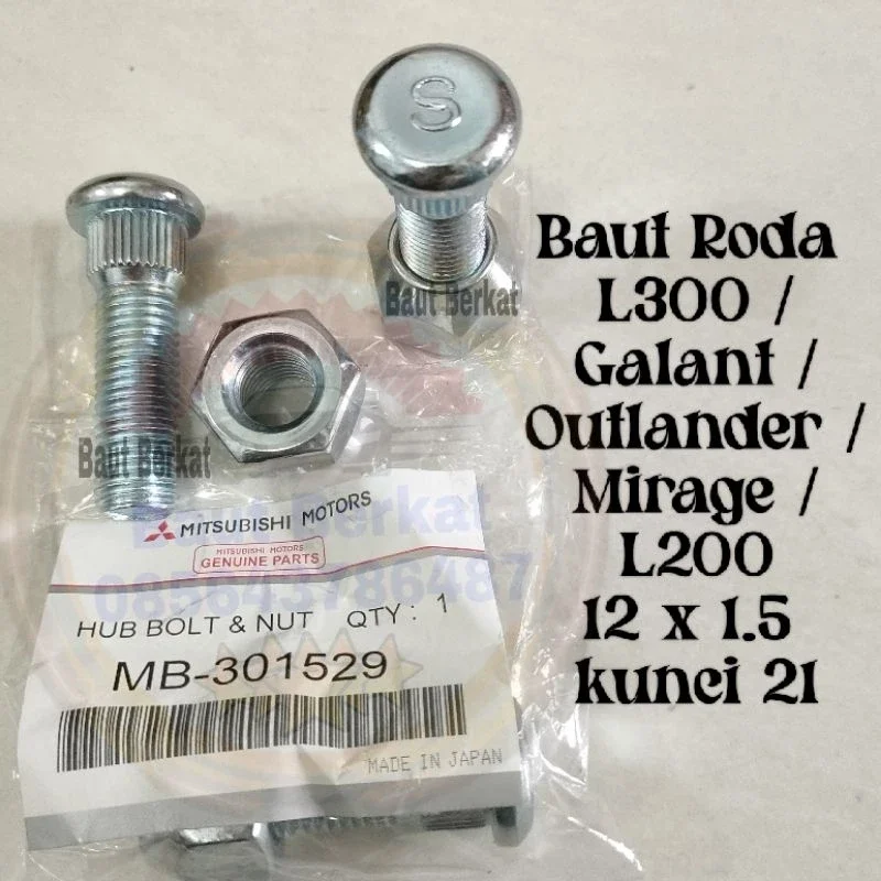 ISI 10 PCS baut roda L300 baut mur roda L300 L200 mirage outlander ...
