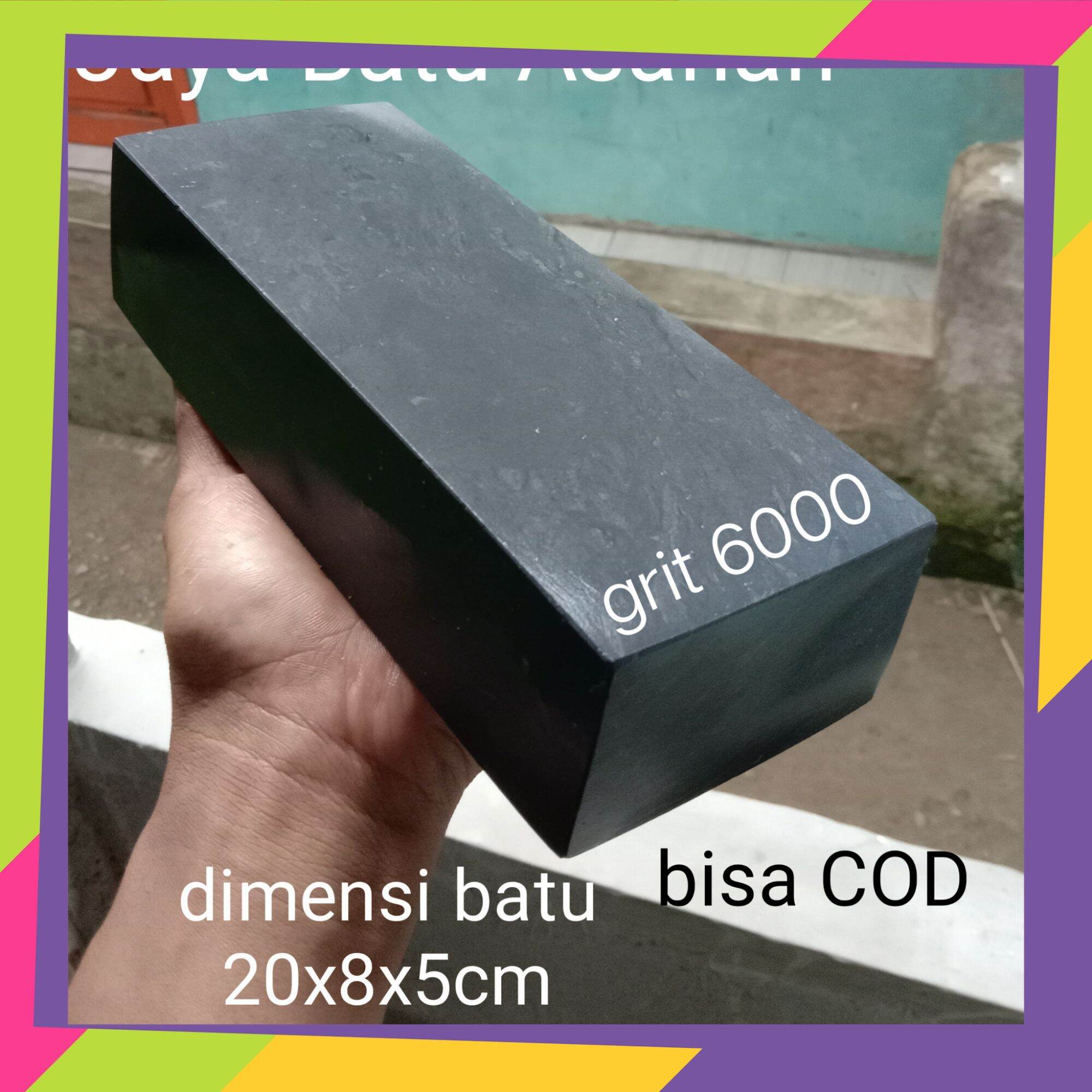 batu asah Asahan pisau asli alam dimensi 20x8x5cm grit 6000 | Lazada ...
