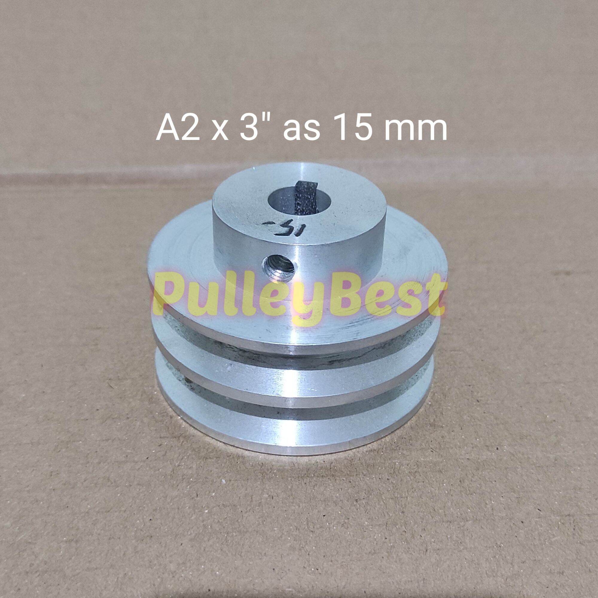 Pulley pully jalur A2 x 3 inch as 15 mm poly pully alumunium | Lazada ...
