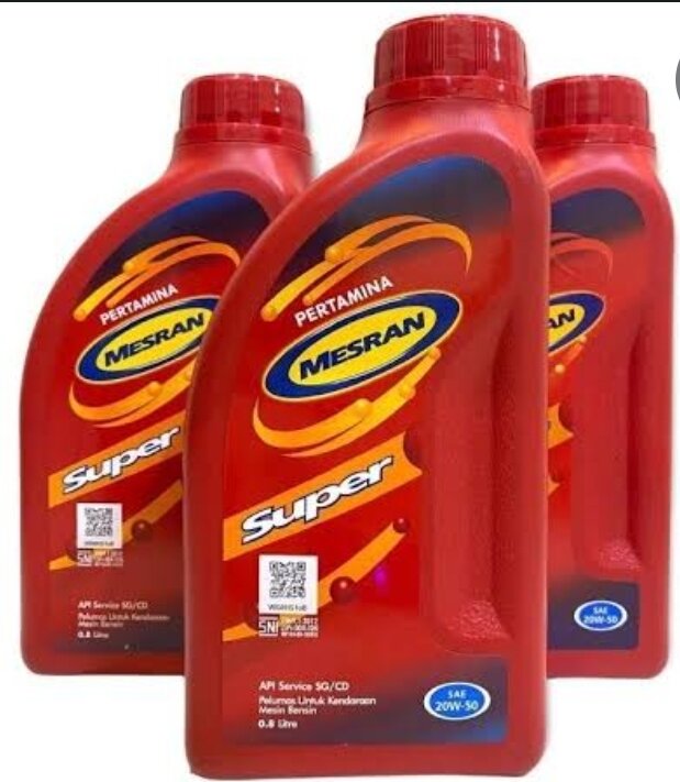 OLI MESRAN SUPER 1 LITER SAE 20W-50 untuk semua jenis mesin 4tk mobil ...
