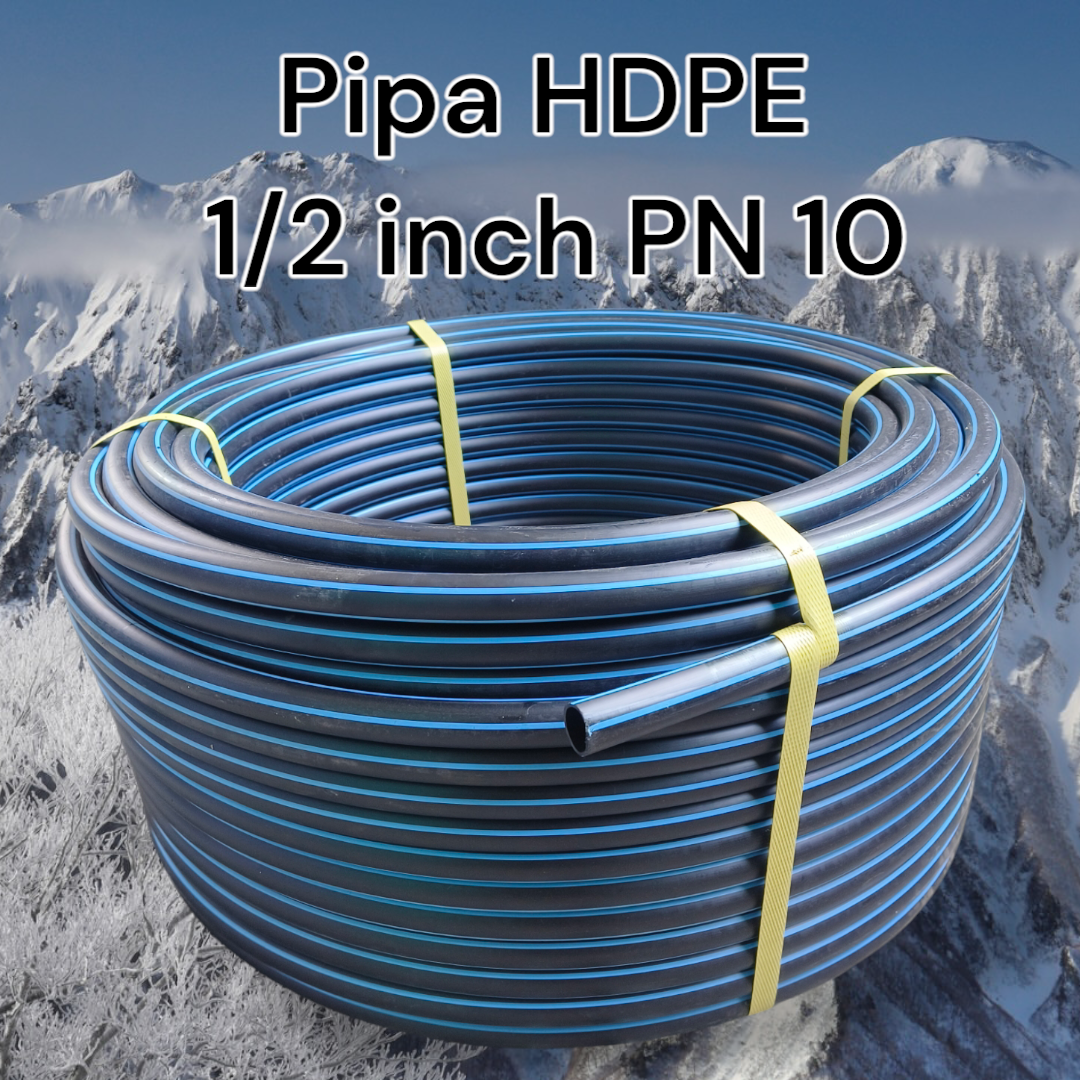 Pipa Hdpe 1/2 Inch (20mm) PN10 Premium ECERAN 10Meter / selang PAM PDAM ...