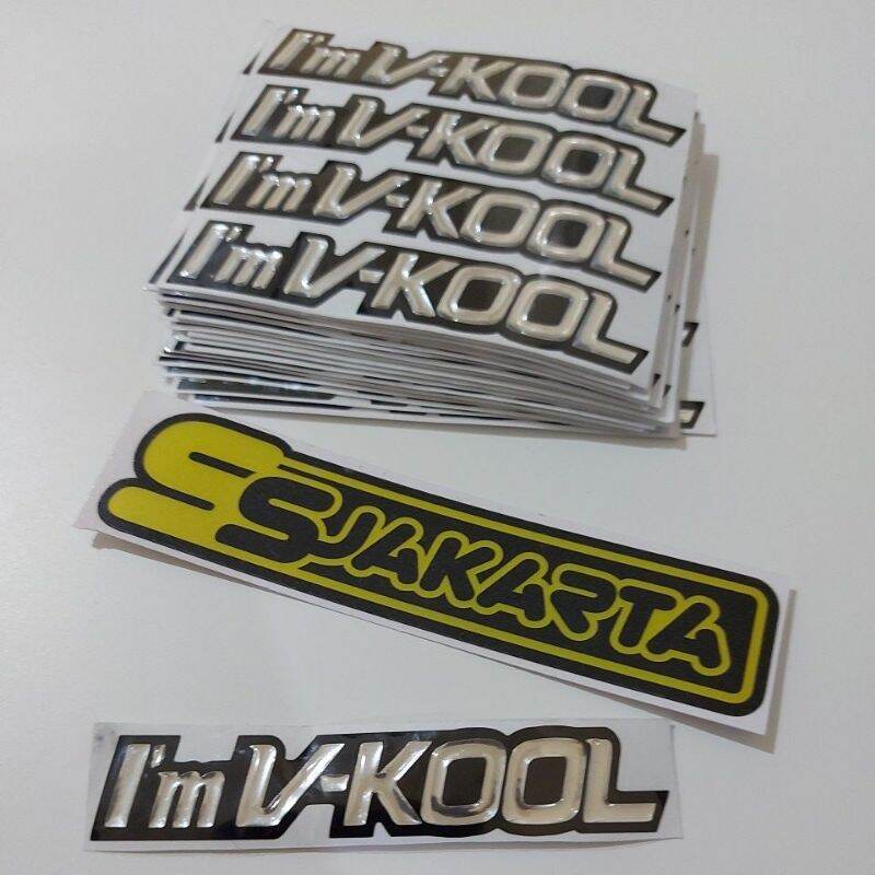 STICKER STIKER EMBLEM IM VKOOL TIMBUL 3D | Lazada Indonesia