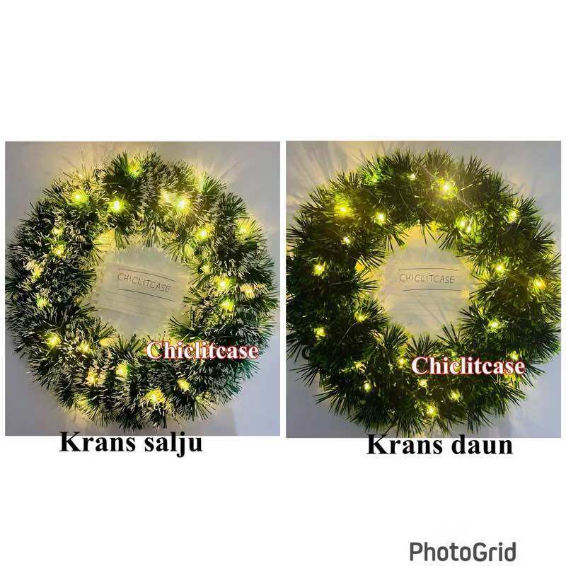 Krans natal christmas premium/ dekorasi gantungan pintu krans/paket ...