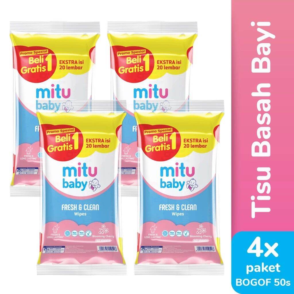 Promo 4 pcs tisu basah mitu baby wipes beli 1 gratis 1 50 sheets - tisu ... Promo 4 pcs tisu basah mitu baby wipes beli 1 gratis 1 50 sheets - tisu ...