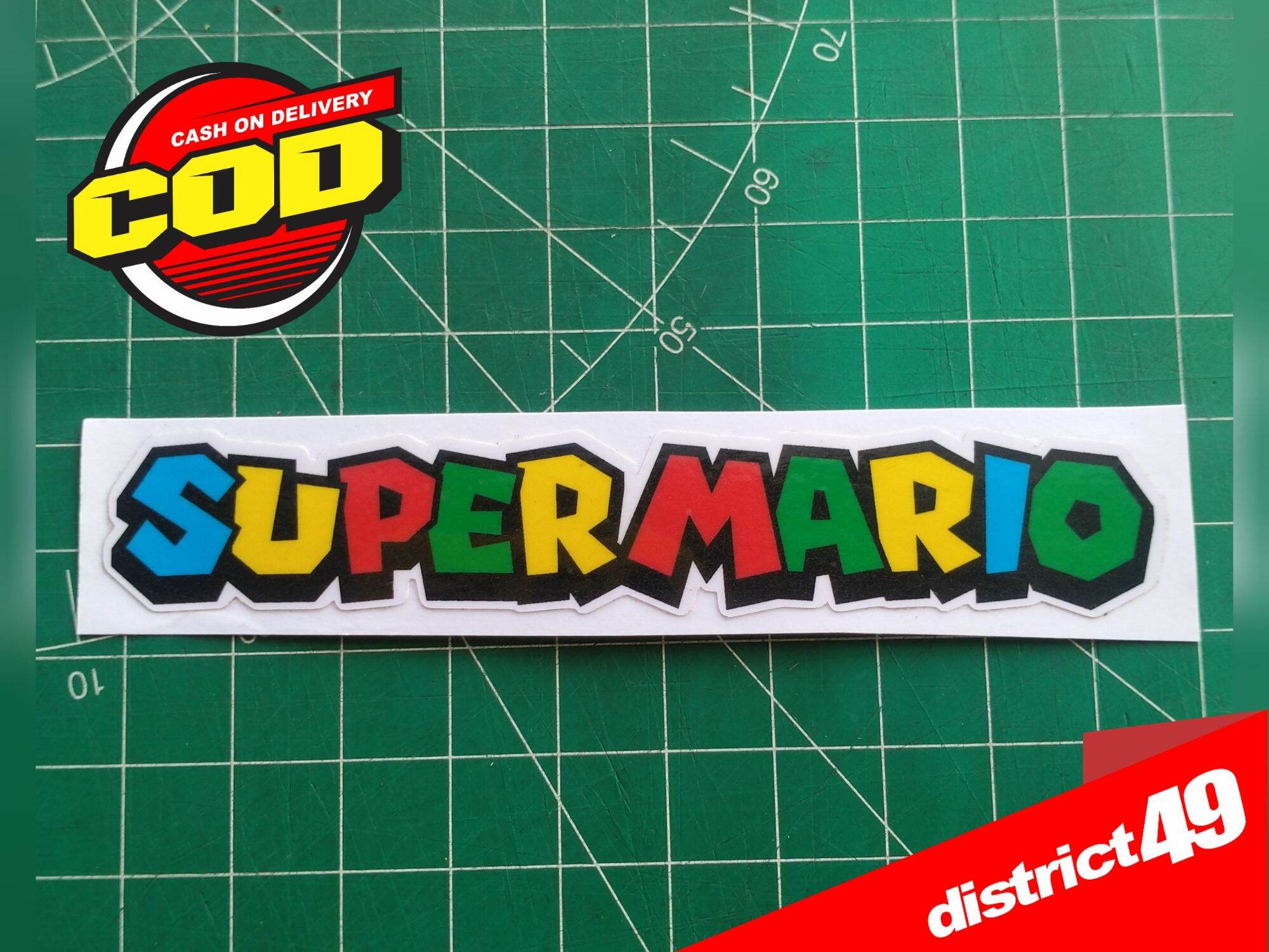Stiker Print Cut SUPER MARIO Laminasi Glossy tahan air - Stiker Motor ...