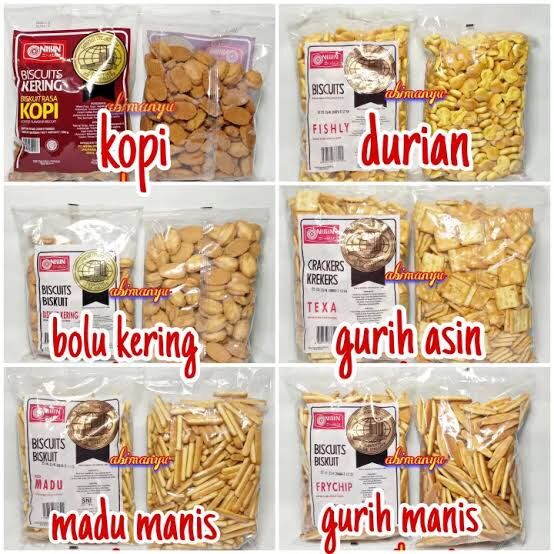 Kue kering NISSIN aneka rasa 300gr - rasa kopi, madu, texa, frychip ...