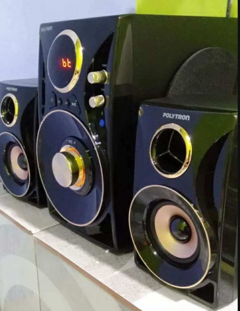 SPEAKER AKTIF BLUETOOTH POLYTRON PMA 9310 BLACK GOLD | Lazada Indonesia