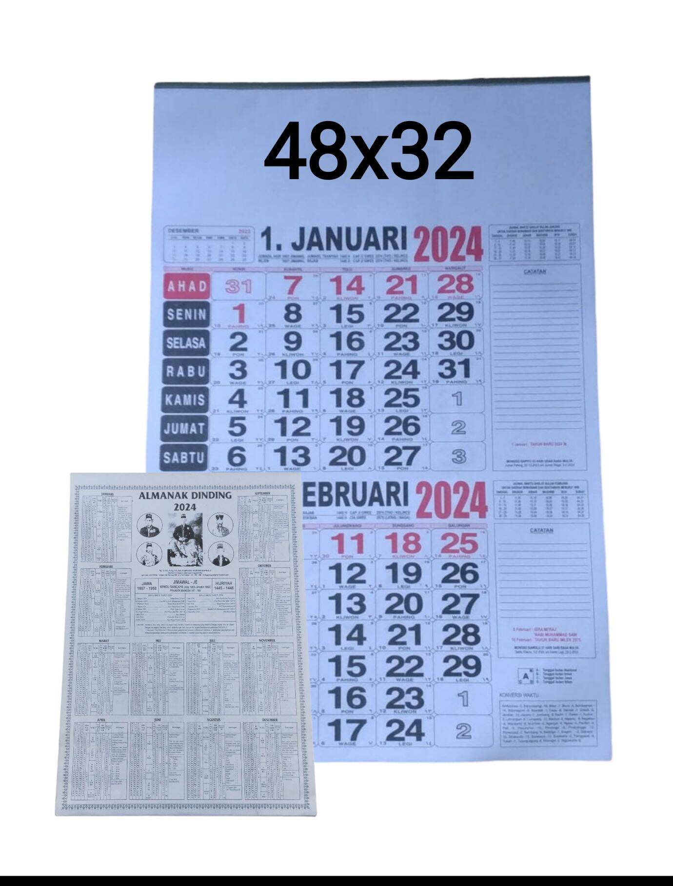Kalender Dinding 64x44 2024 | Kalender Jawa Almanak Dinding 2024 ... Kalender Dinding 64x44 2024 | Kalender Jawa Almanak Dinding 2024 ...