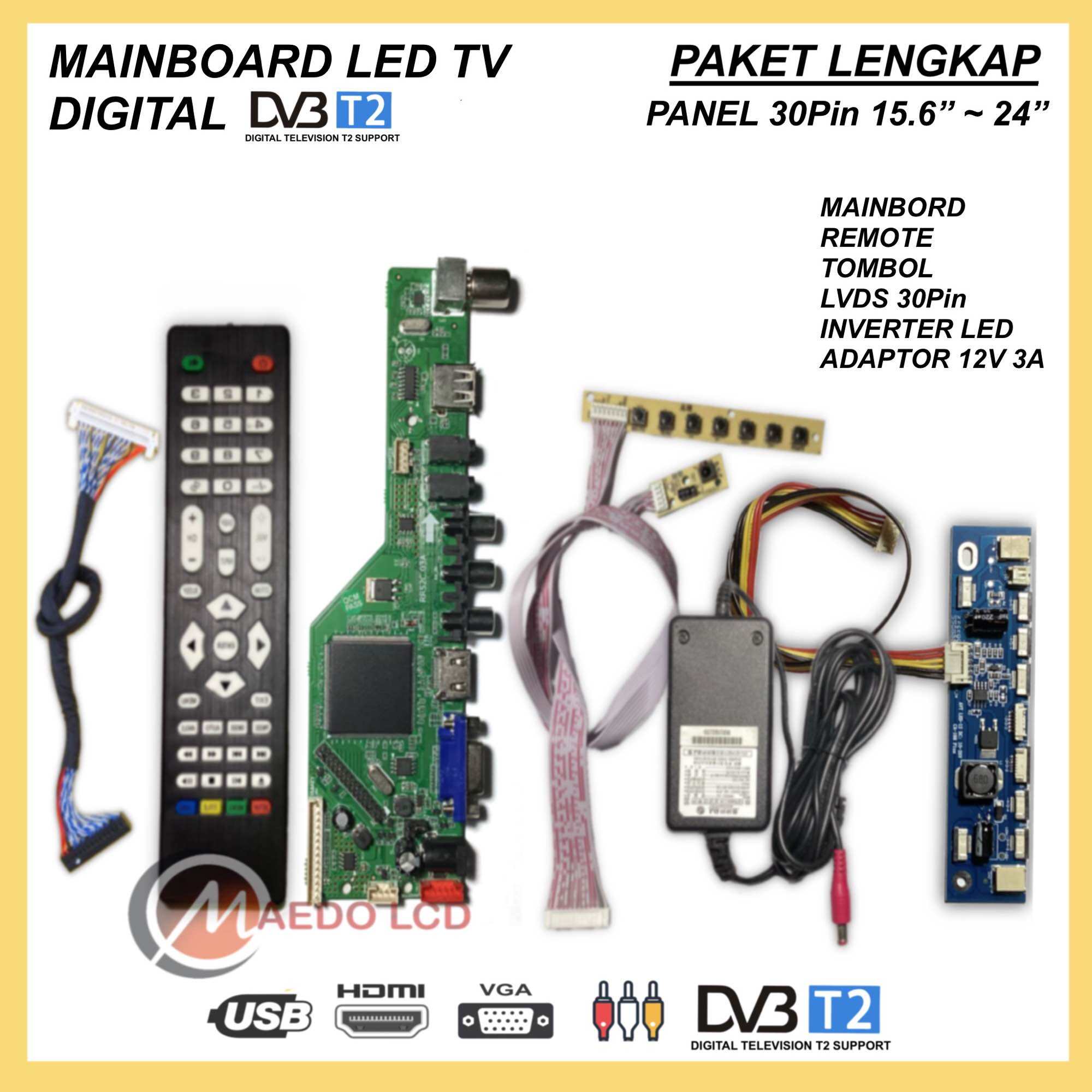 Universal LED TV Board DIGITAL DVB T2 30pin LVDS / Mainboard TV LED ...