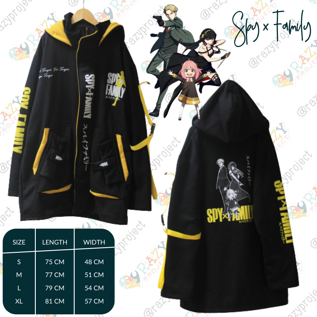 Spy x Family Anya Loid Yor Anime Cosplay Jaket Jacket Hoodie Coat Outer ...