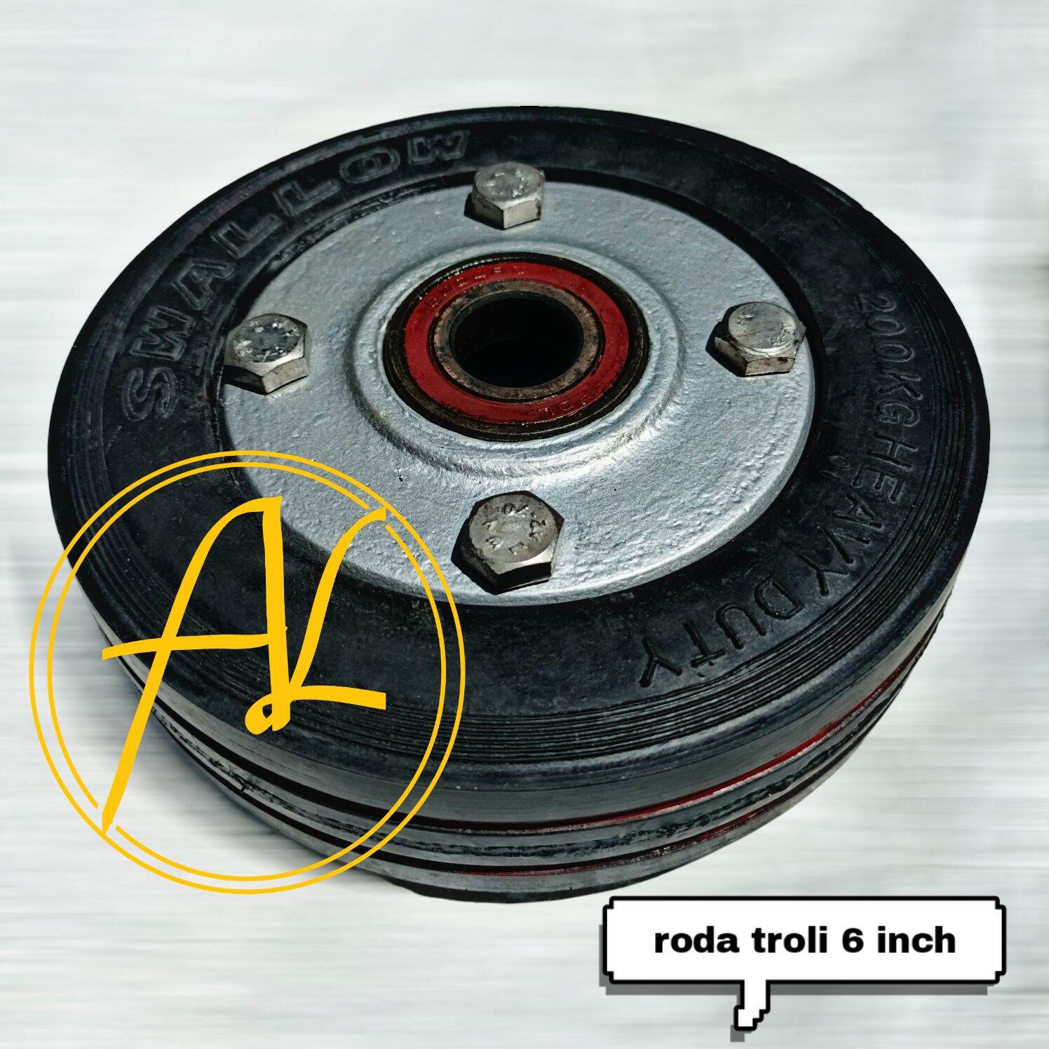 roda troli 6 inchi /roda troli karet swallow /roda lorry 6" kapasitas ...