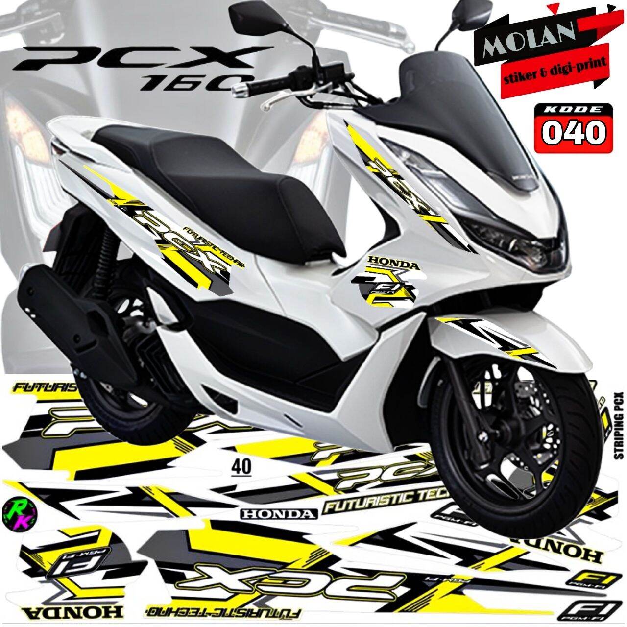 Decal Sticker Striping Variasi All New Honda PCX 160 - New PCX 160 2022 ...