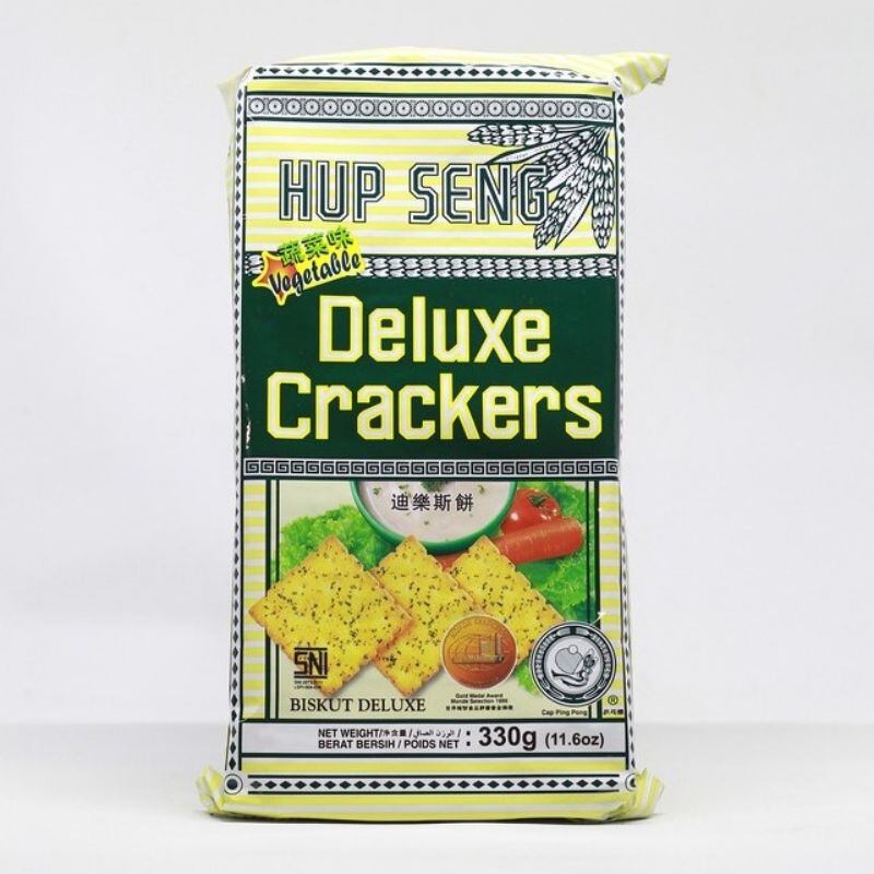 HUP SENG VEGETABLE DELUXE CRACKERS 330GR - roti asin sayur - biskuit ...