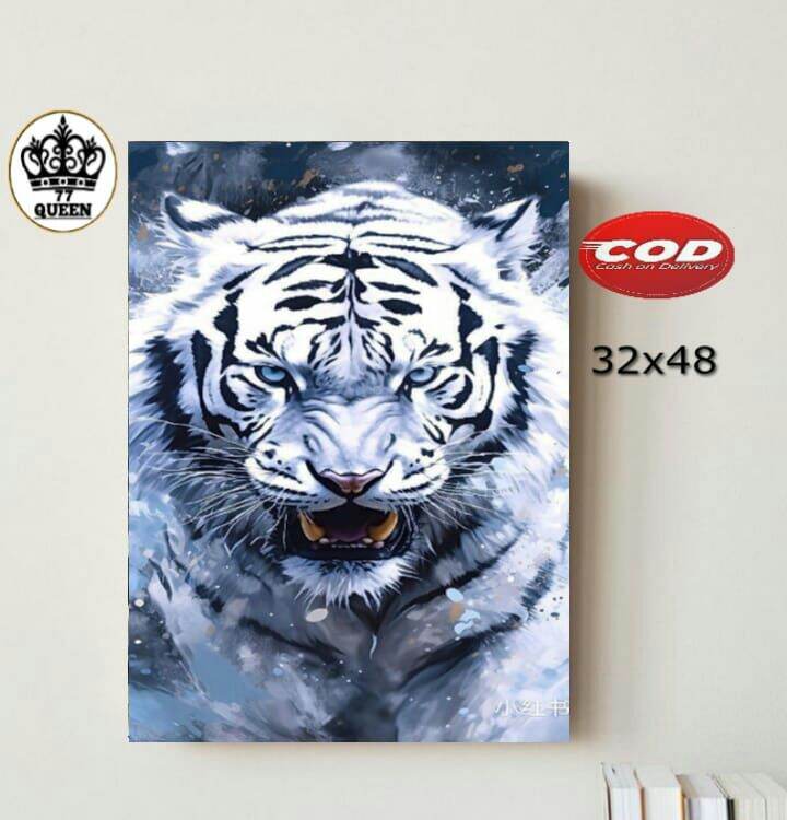 POSTER DINDING TEMA MACAN PUTIH/POSTER DINDING KAMAR/POSTER FOTO MACAN ...