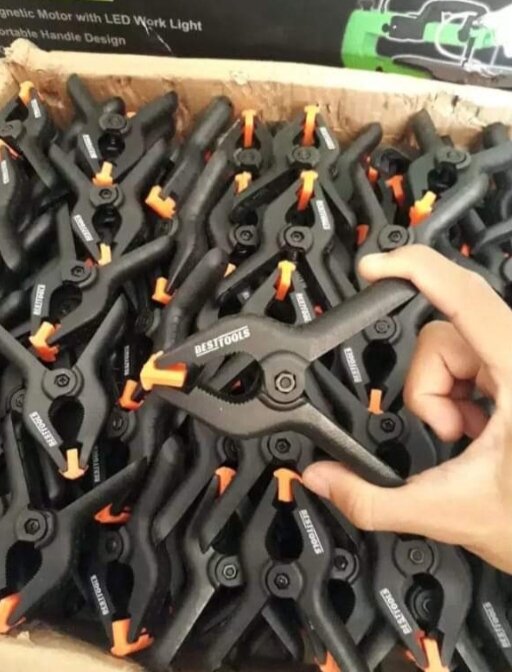 clamp jepit isi 6 biji Klem jepit foto bingkai klem gantung kayu 4 inch ...