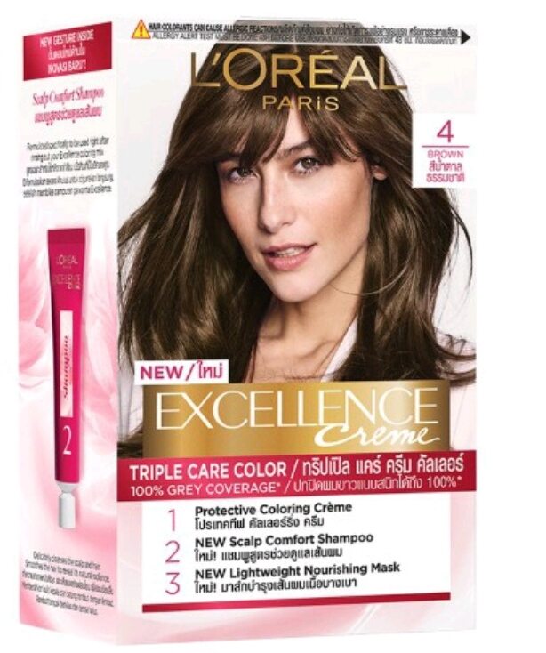 Loreal Paris Excellence Creme - #4 natural brown coklat | Lazada Indonesia