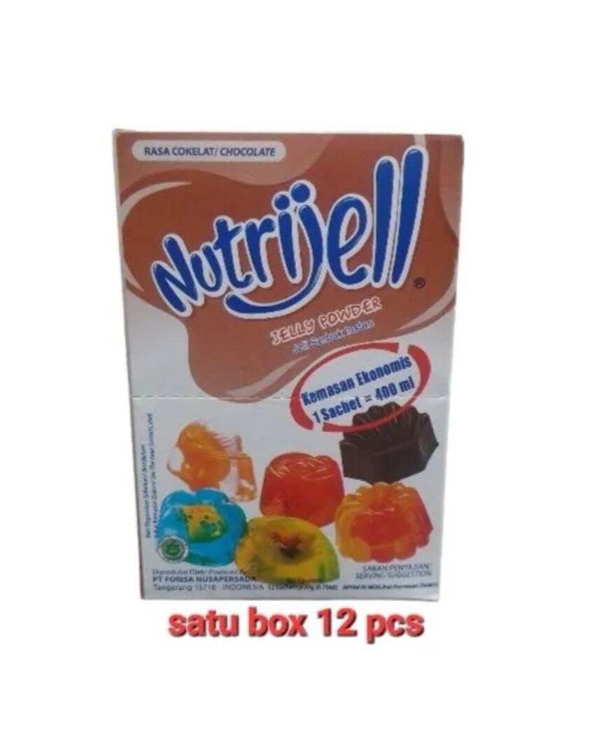 Nutrijell jelly powder jeli serbuk instan satu box 12 sachet | Lazada ...