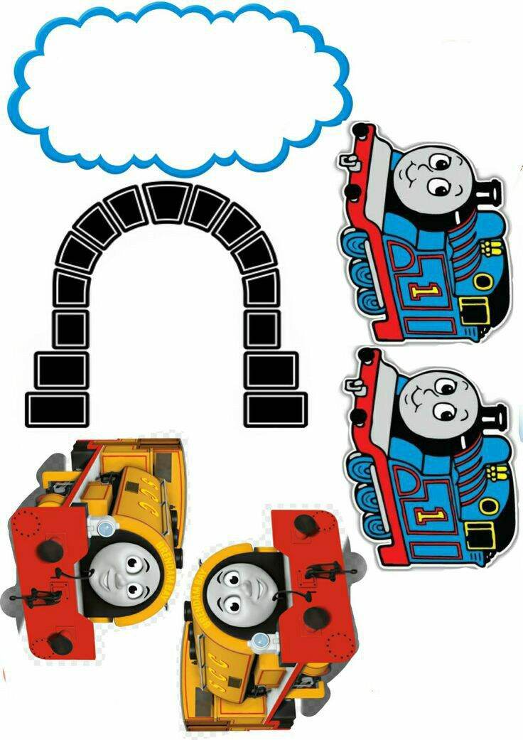 Topper kue cake Thomas & friends kereta api bisa custom nama dan ucapan ...