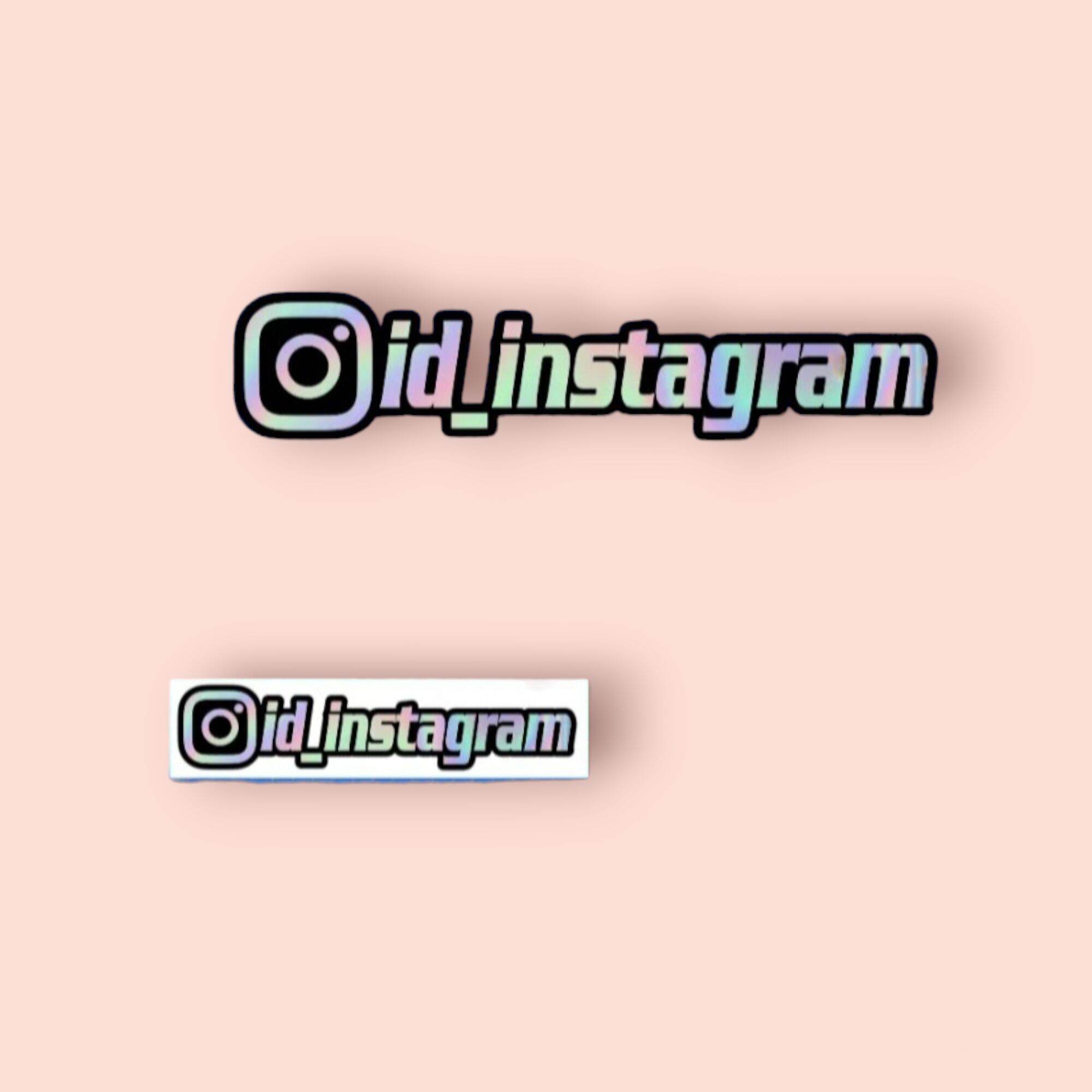 stiker cutting logo timbul request nama ig | Lazada Indonesia