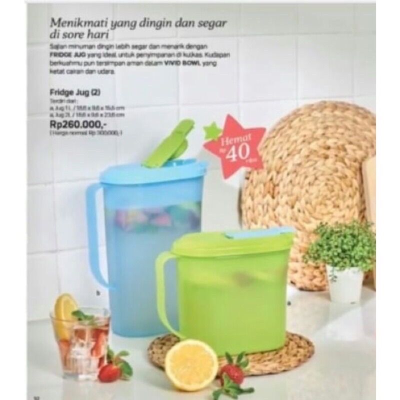 Tupperware fridge jug 2pcs/Teko tupperware | Lazada Indonesia