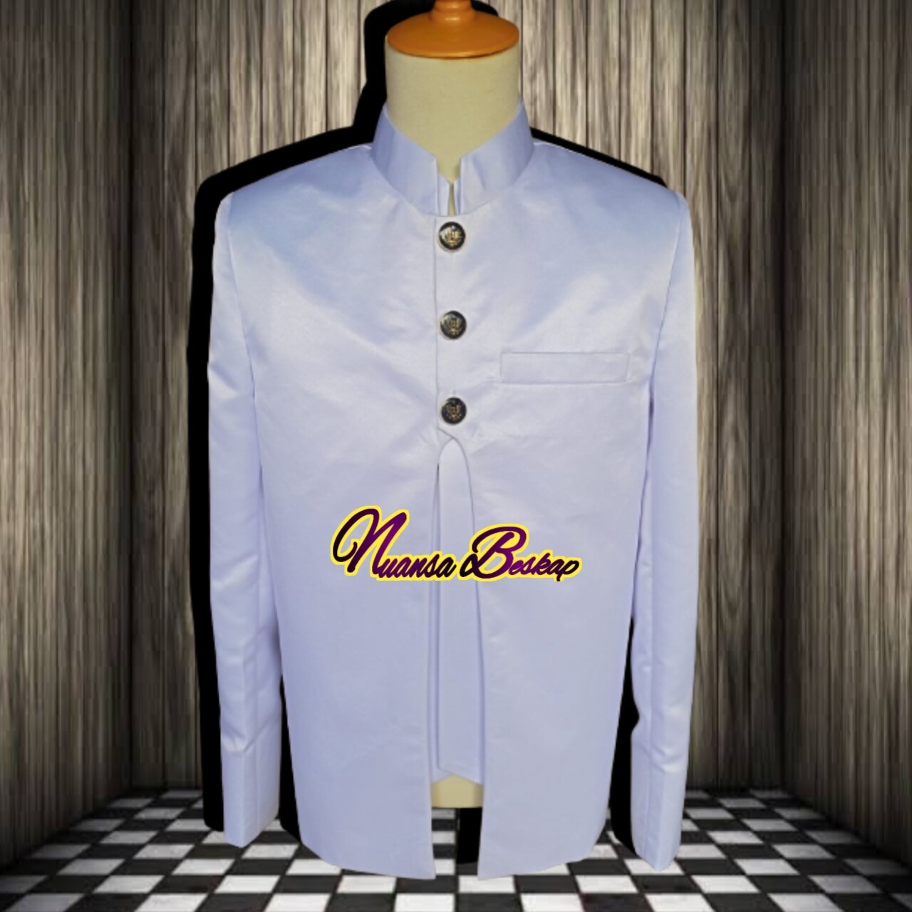 Beskap pengantin model jupen kancing 3 polos | Lazada Indonesia