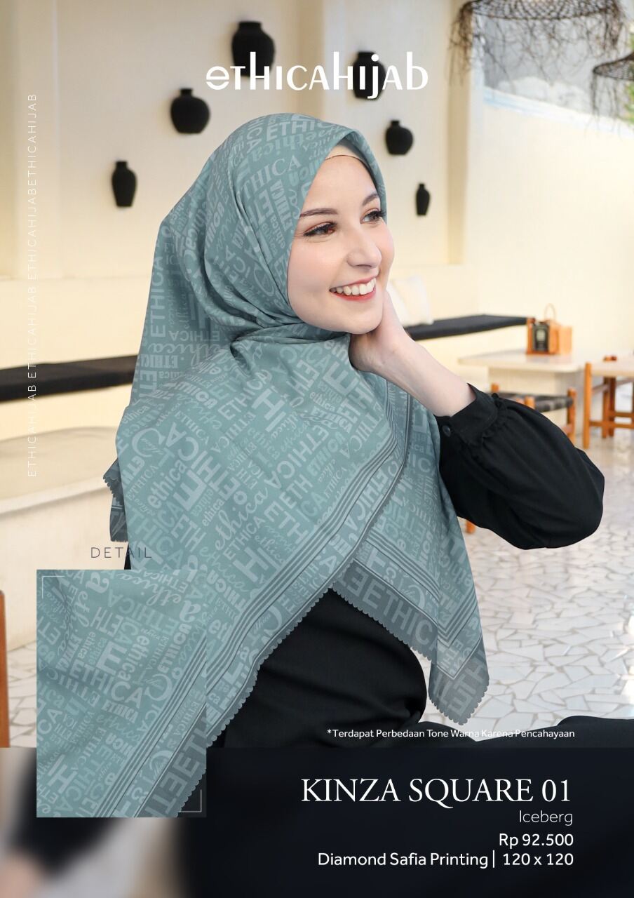 JILBAB SEGIEMPAT ETHICA HIJAB KINZA SQUARE 01 | Lazada Indonesia