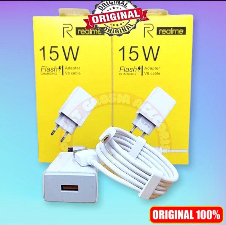 CHARGER REALME FAST CHARGING 15 WAT 3.0 AMPERE - C1, C2, C3, C11 ,C12 ...