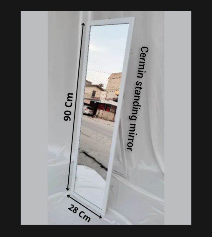 Kaca Cermin Standing / Kaca Berdiri 90 x 29 cm Bukan Full Body | Lazada ...
