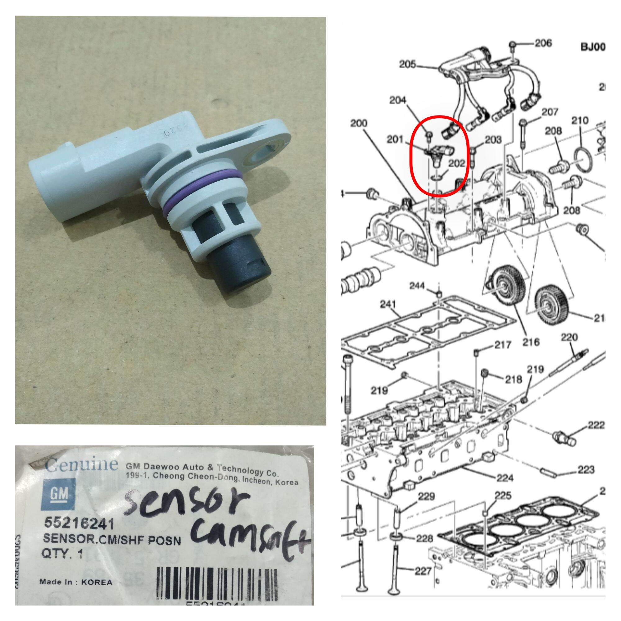 Sensor Noken As CMP Camshaft Spin Diesel 1300 Chevrolet Original ...