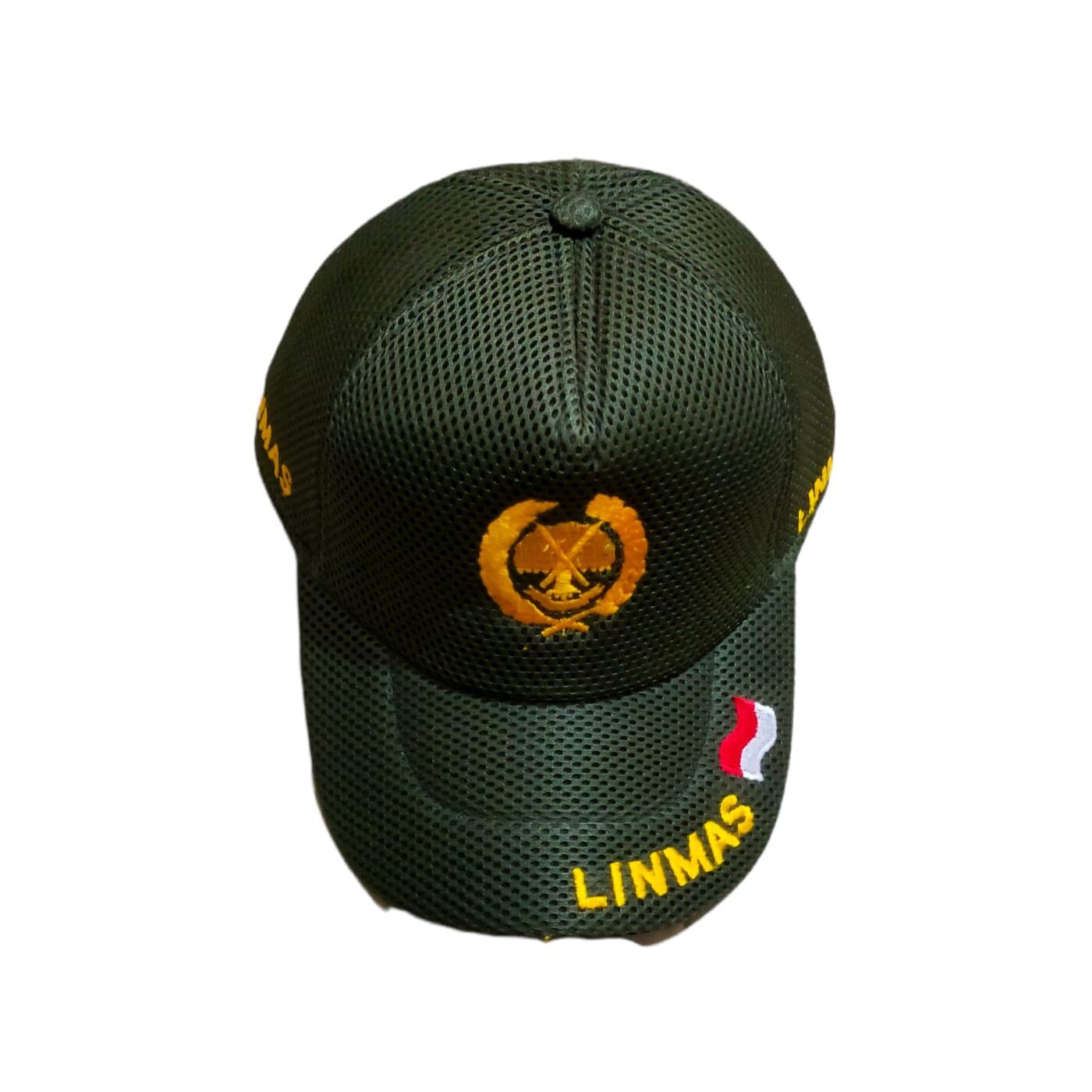 TOPI LINMAS BORDIR HITAM & HIJAU | Lazada Indonesia