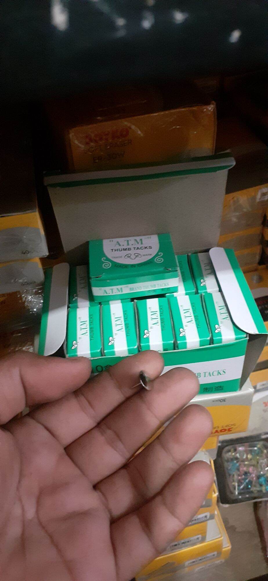 paku payung isi 10 pack A.T.M THUMB TACKS paku | Lazada Indonesia