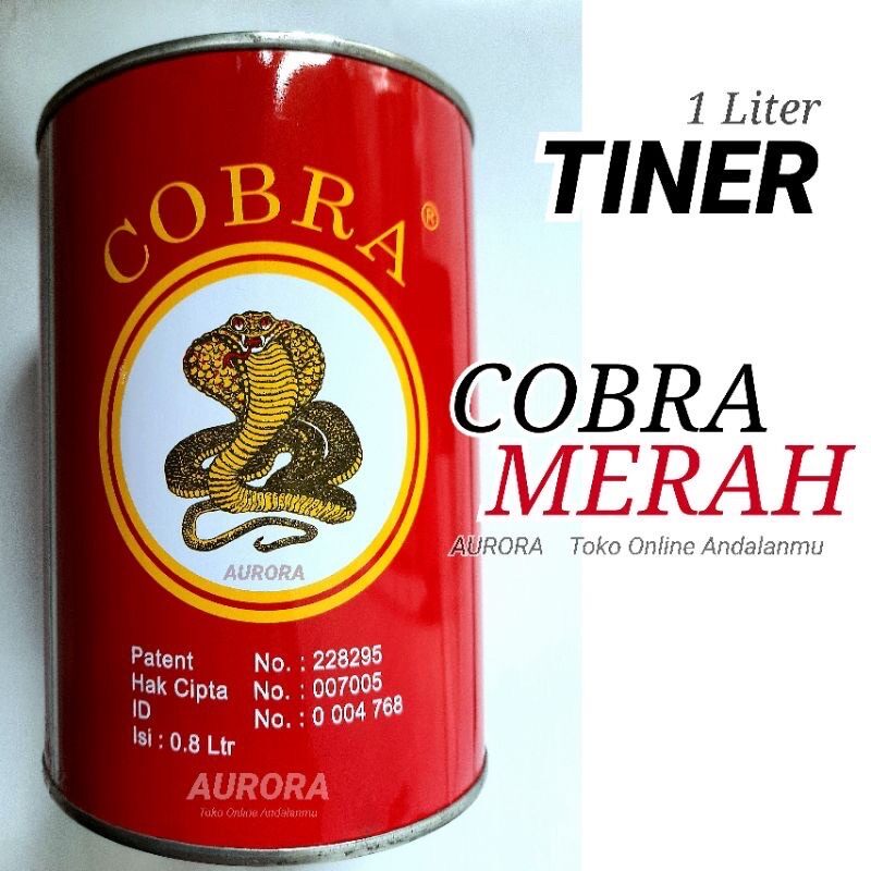 (JAWA-BALI) Thinner Cobra Merah Tiner Thinner 1 Liter Kobra Merah ...