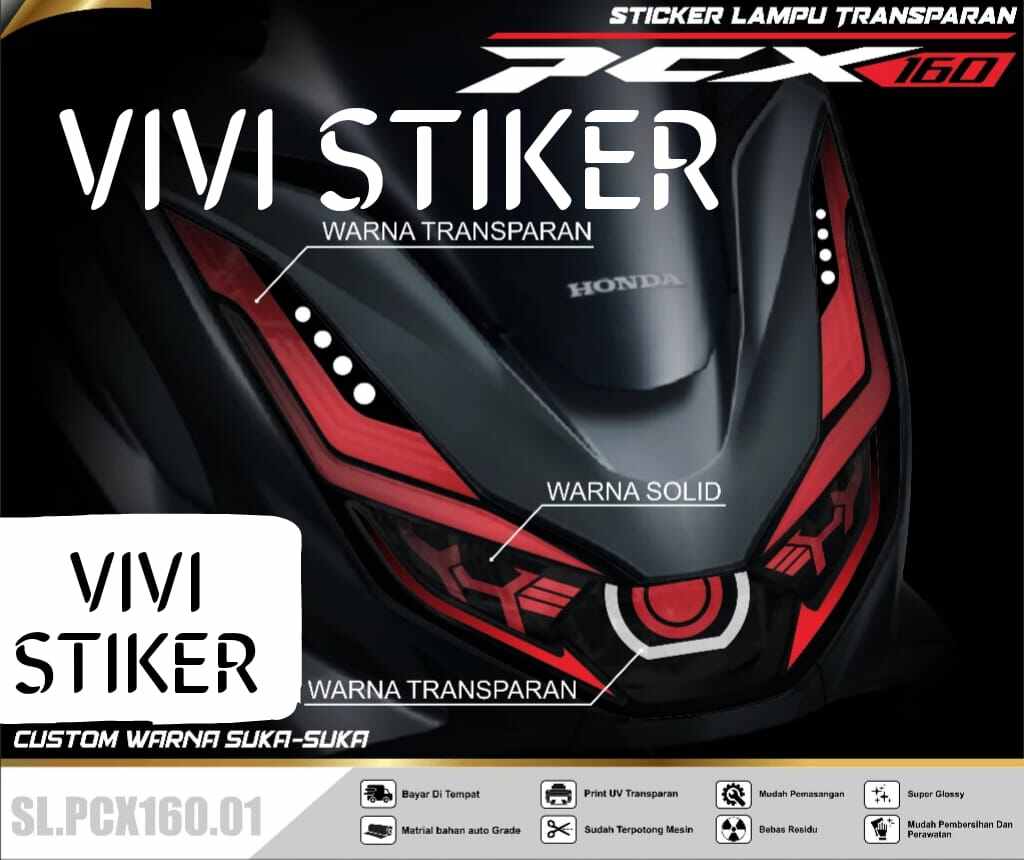 STICKER LAMPU MATA SAMA ALIS COSTUM PCX 160 | Lazada Indonesia