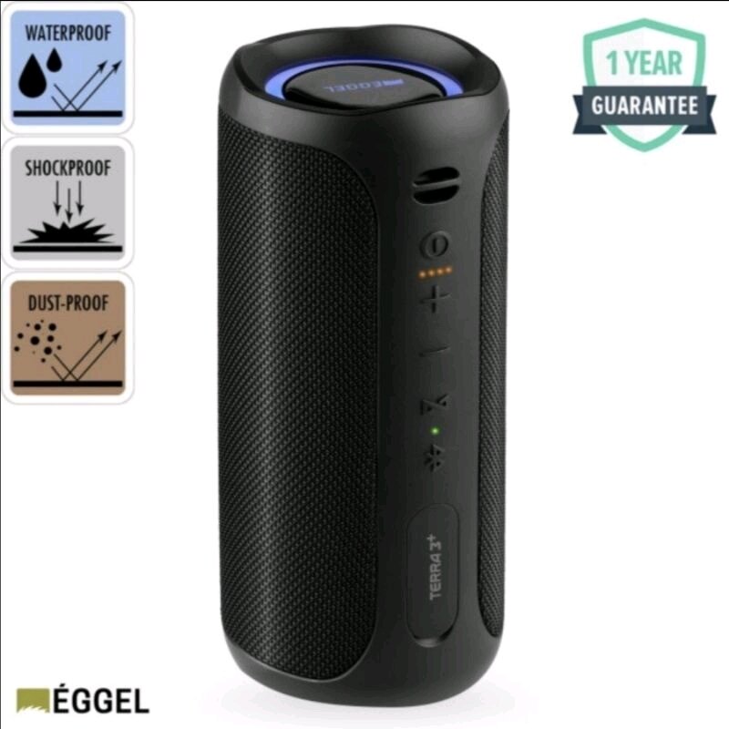 Eggel Terra 3 Plus Bluetooth Speaker RGB Light Waterproof Terra III ...