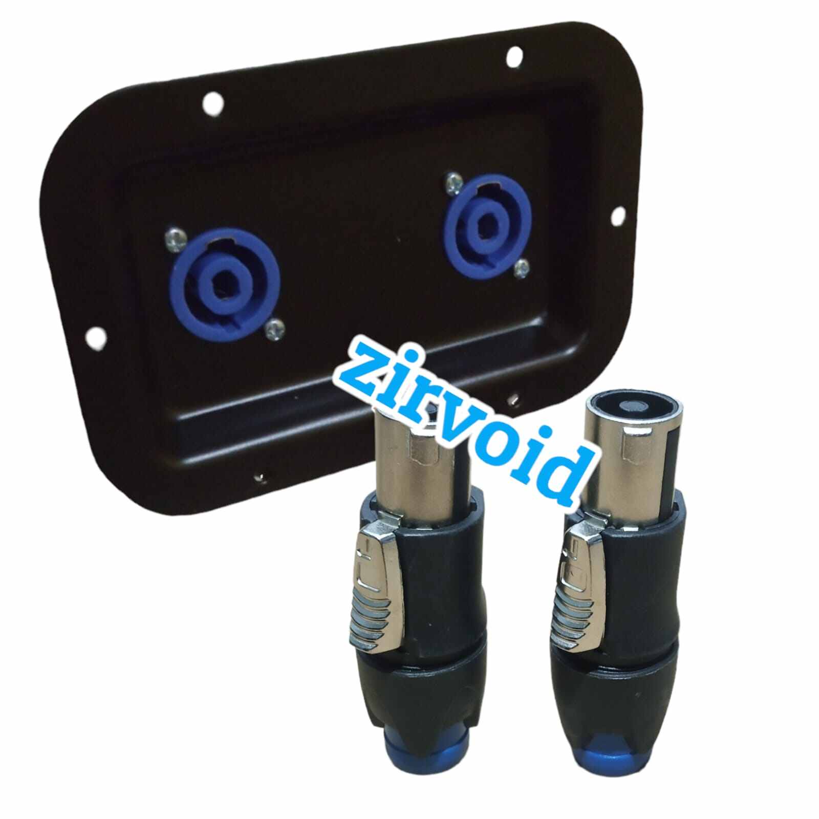 BESI TEBAL IMPORT PLAT BOX SPEAKER INPUT OUTPUT SOKET SPIKON BIRU BESI ...