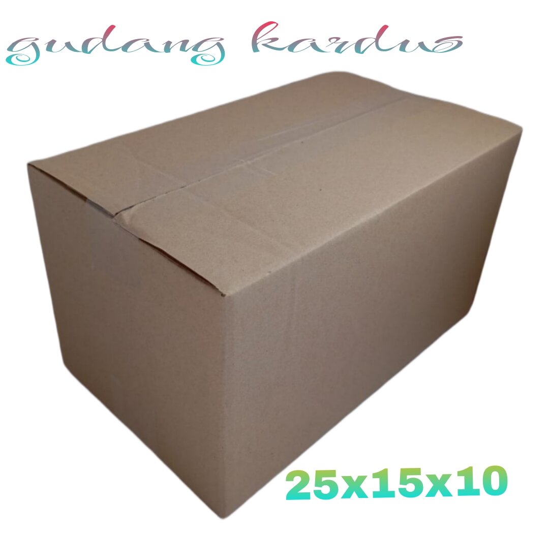 kardus packing per 10 pcs UK 25x15X10 kardus besar kardus polos ...