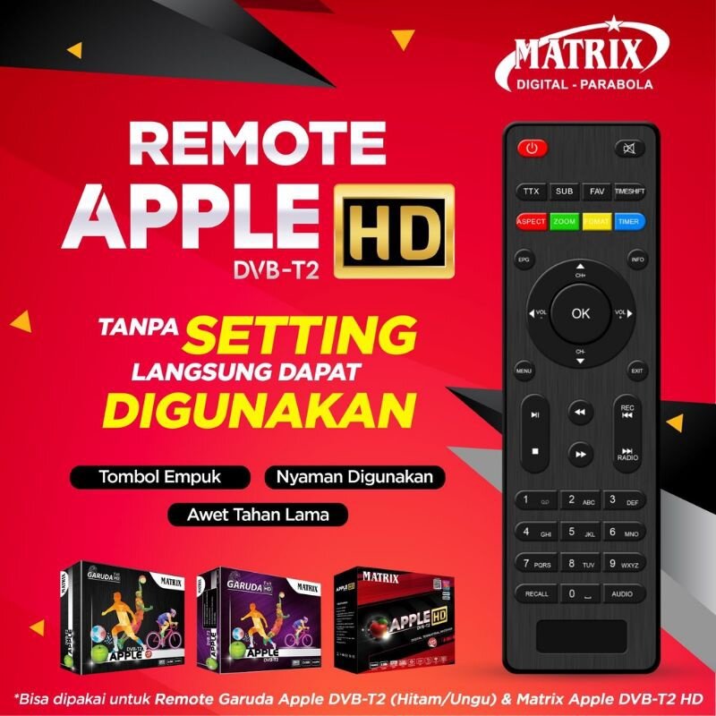 Promo REMOTE STB Matrix DVB T2 remot set top box original pabrik ...
