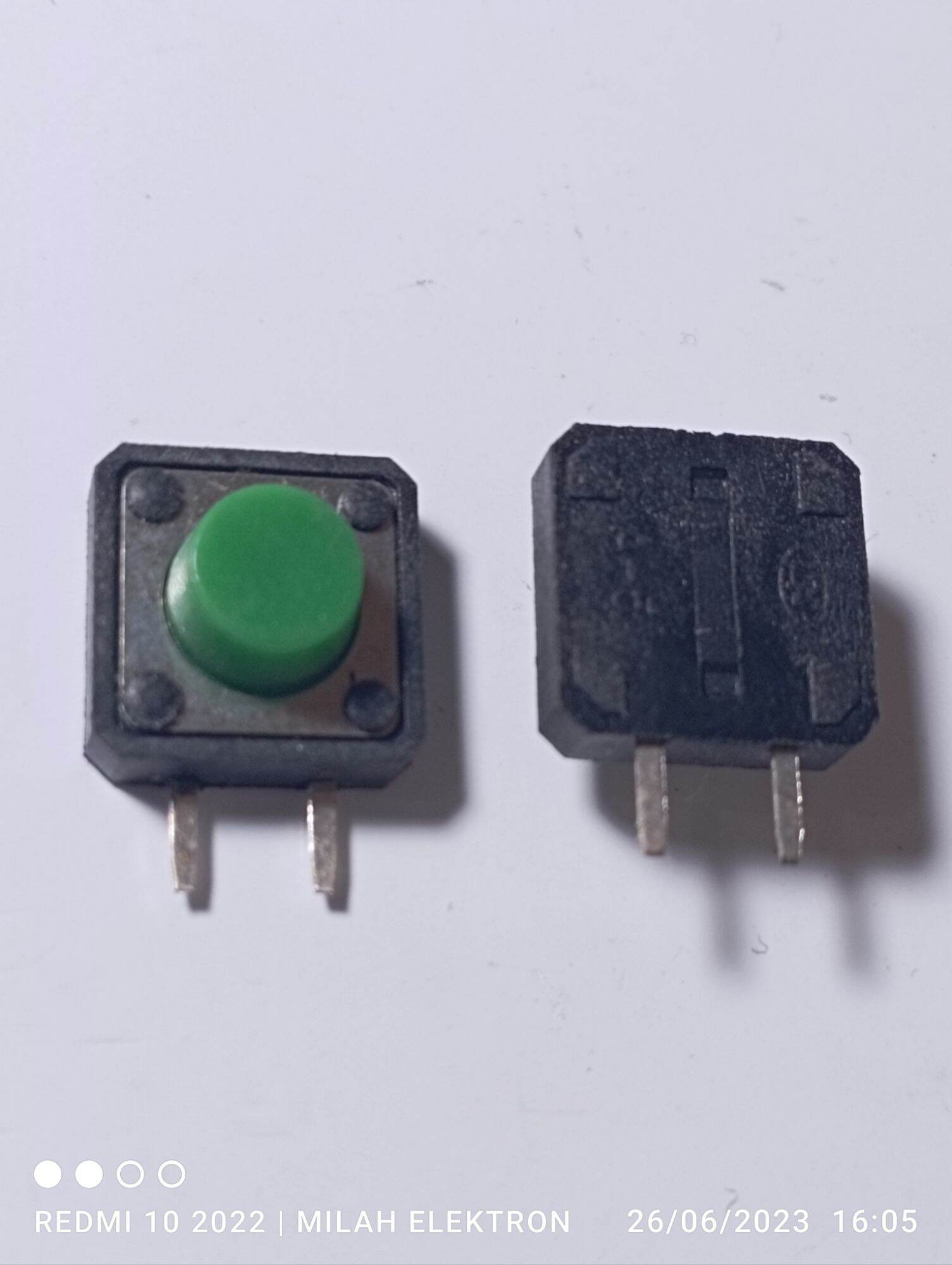 Switch push button warna hijau 2 pin | Lazada Indonesia