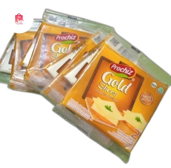 Prochiz Gold Slices Keju Cheddar Olahan 2 Slices (1 renceng/8 sachet ...