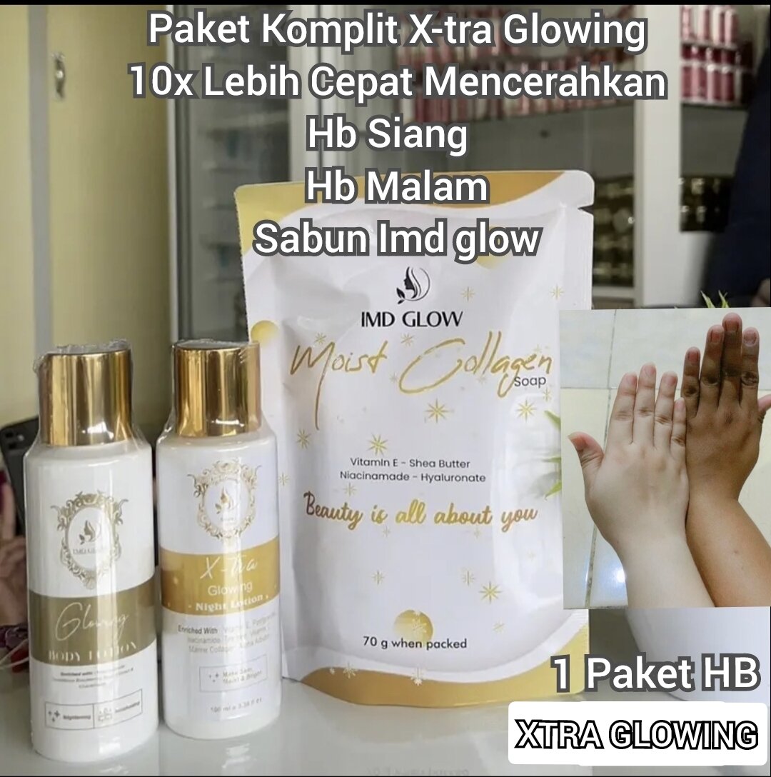 Hb Xtra Whitening Paket Komplet (siang+malam+Sabun Batang) Imd Glow 100% Original | Lazada Indonesia