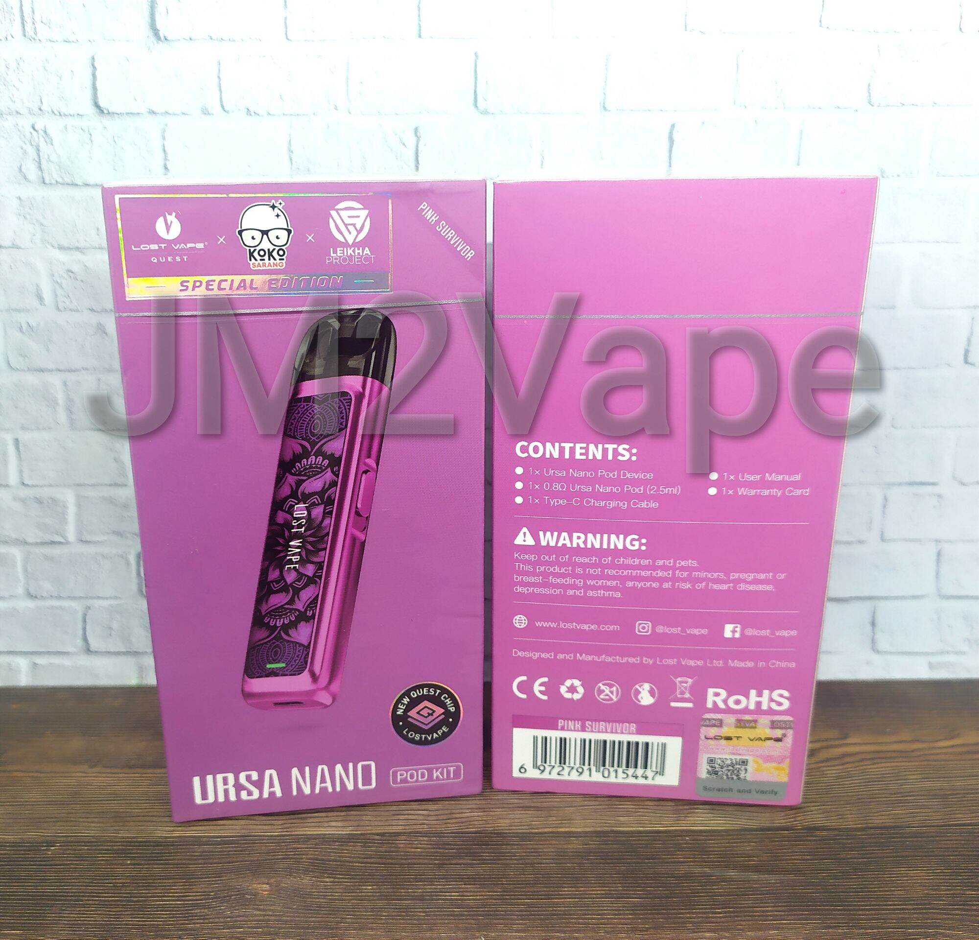 Pod Ursa Nano Pink Survivor byLostvape | Lazada Indonesia