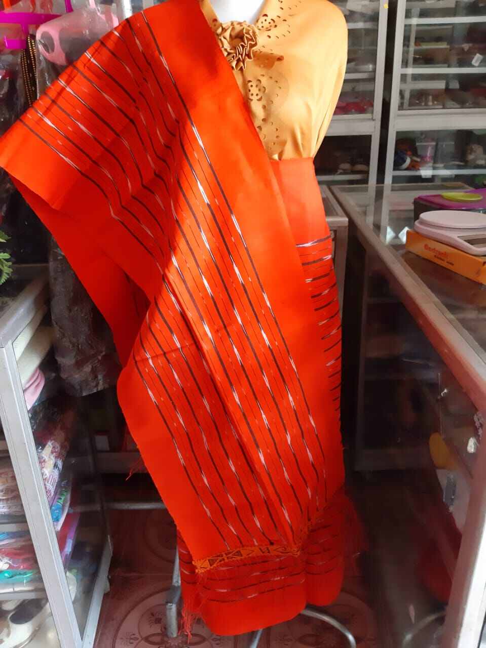 KAIN SONGKET TENUN TANGAN TARUTUNG SONGKET SIMARSUKSANG ORANGE SONGKET ...