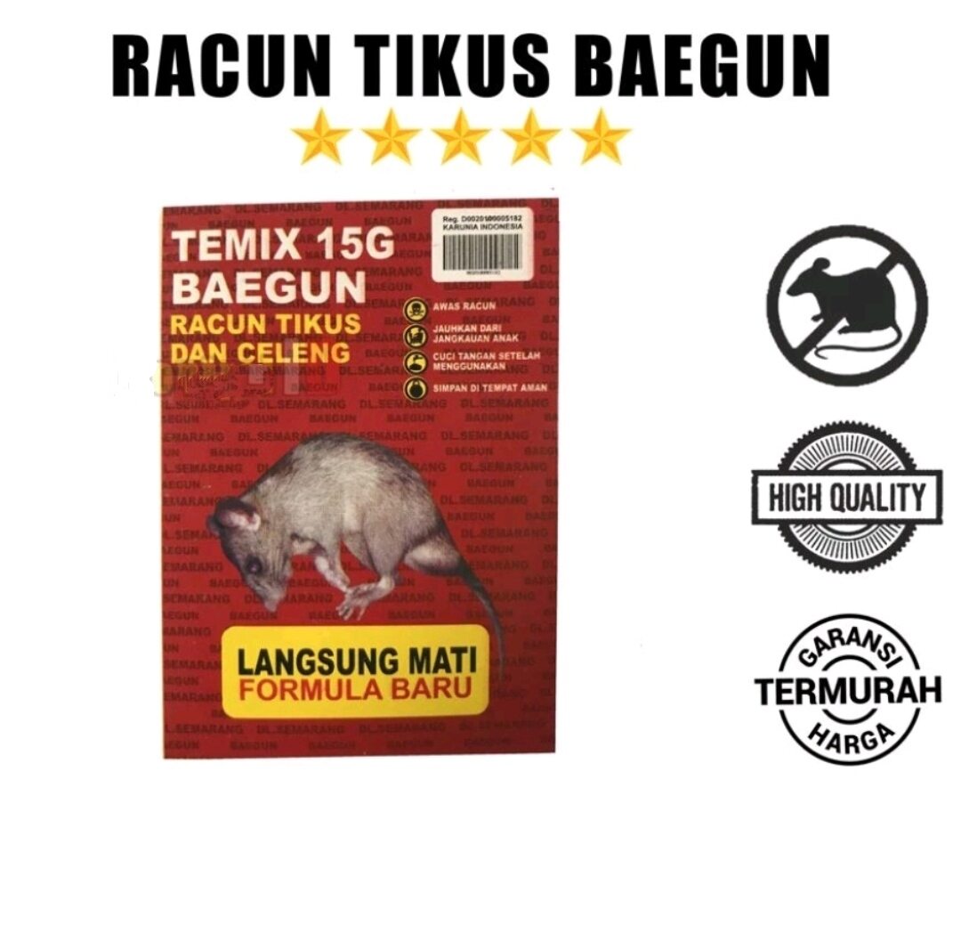 (100% AMPUH) Temix Baegun Asli Racun Tikus Mematikan Racun Tikus Paling ...