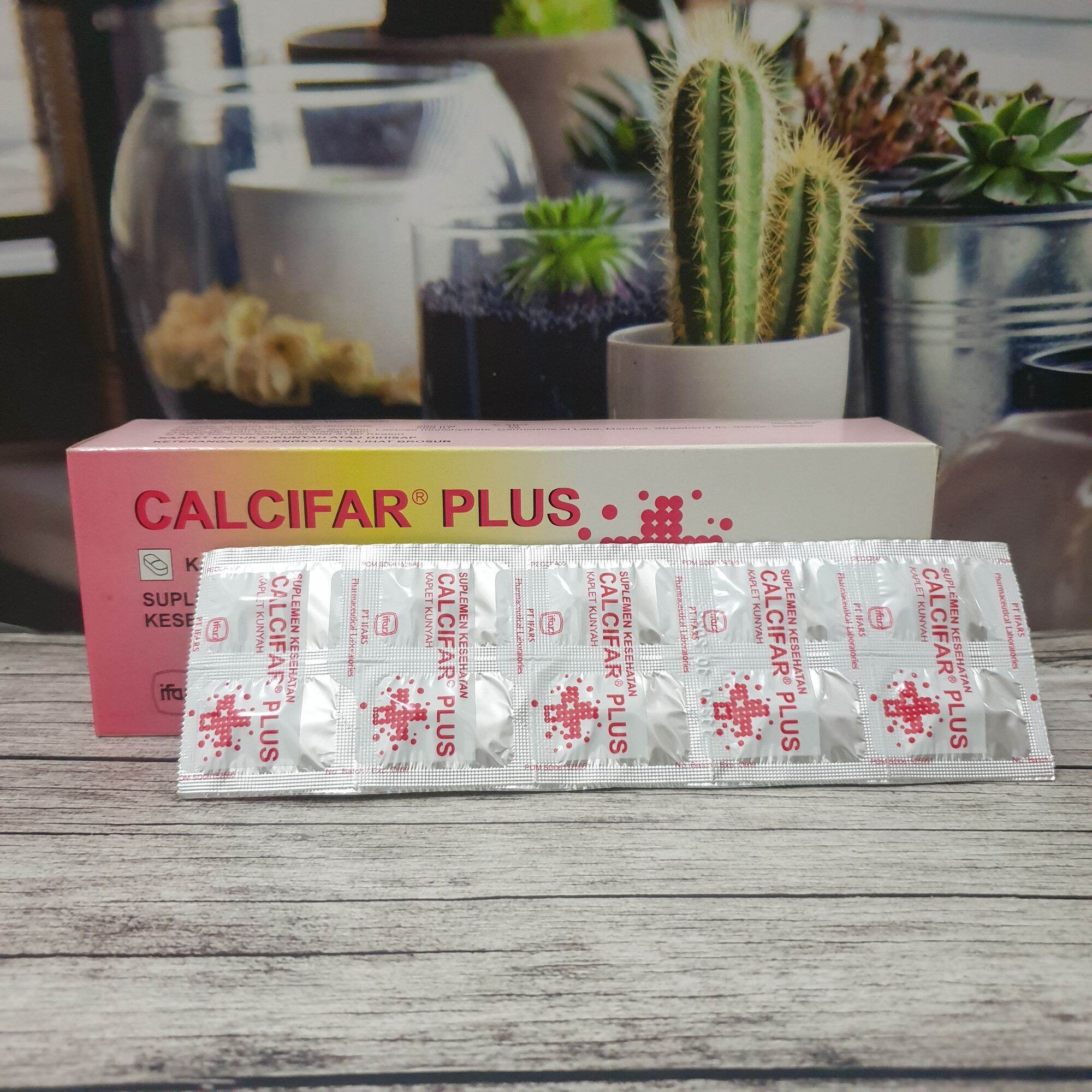 Calcifar Plus 10 Tablet Kunyah Rasa Strawberi - Suplemen Remaja ...